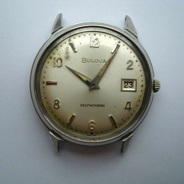 Bulova M4 11 ALACD Men's Automatic Selfwinding SS Watch 17 Jewel Date ...