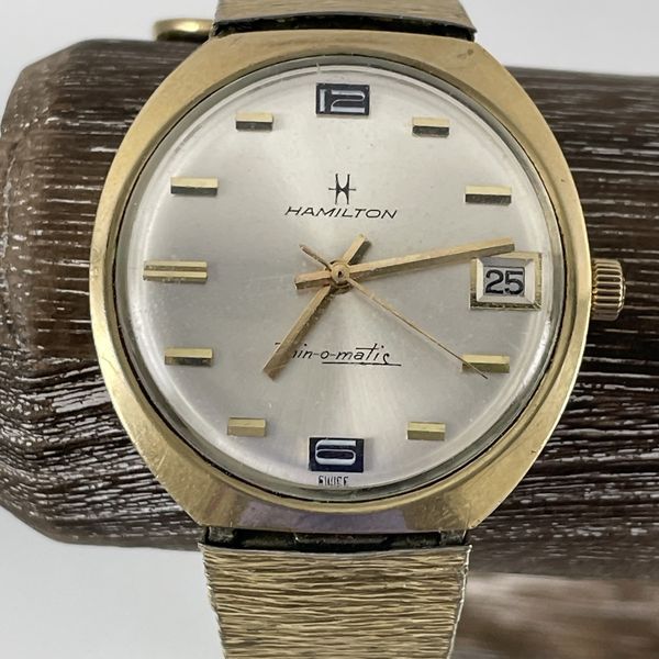 HAMILTON GOLD-TONE STAINLESS STEEL WATCH 9" MAY NEED BATTERY OR REPAIR ...