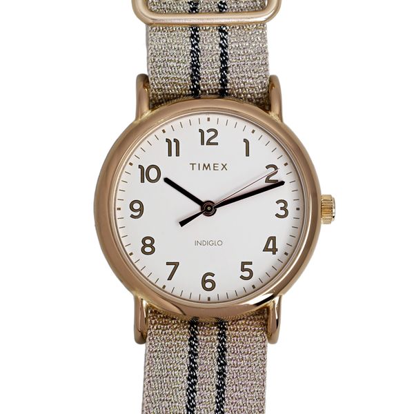 Timex Women's Weekender 38mm Rose Gold Watch TW2R92100 Nato Strap ...