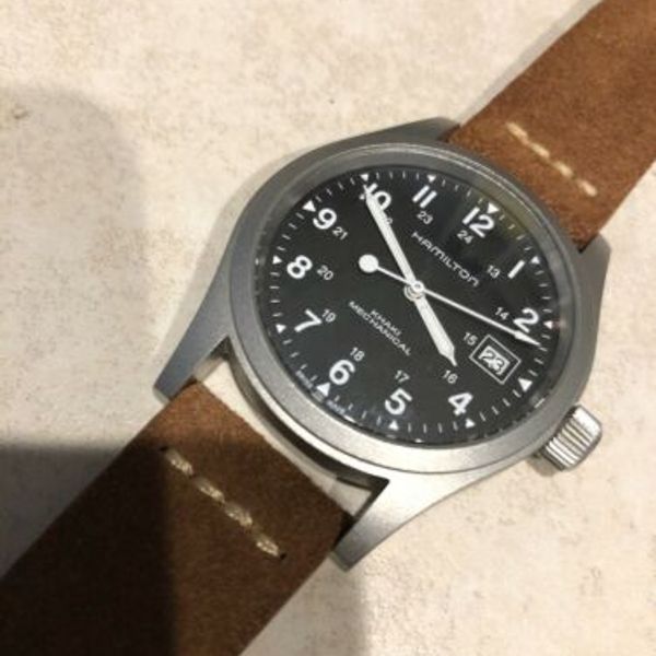 Hamilton Khaki Field Mechanical Black Dial Men's Watch H69439933 ...