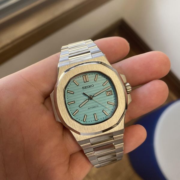 [WTS] Seiko Tiffany Blue Nautilus Mod | WatchCharts Marketplace