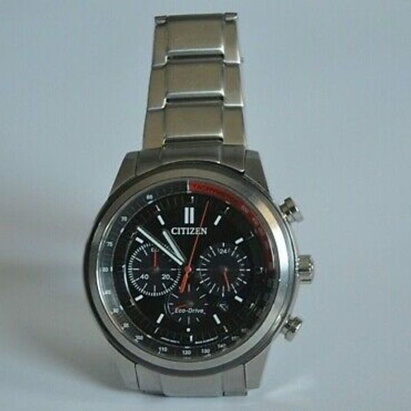 CITIZEN ECO-DRIVE B620-S087678 GN-4W-S RED TACHYMETER SILVER CHRONO ...