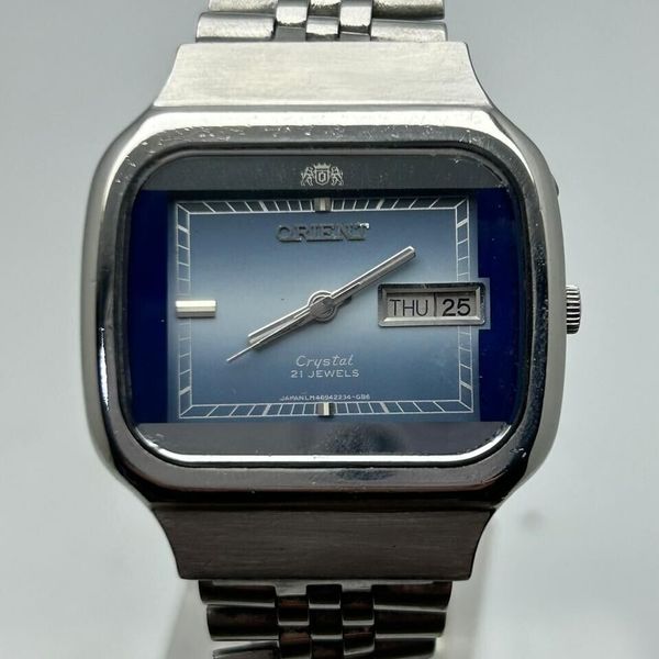 Vintage Orient Crystal Automatic Day/Date 21 Jewels Japan Made Men's ...