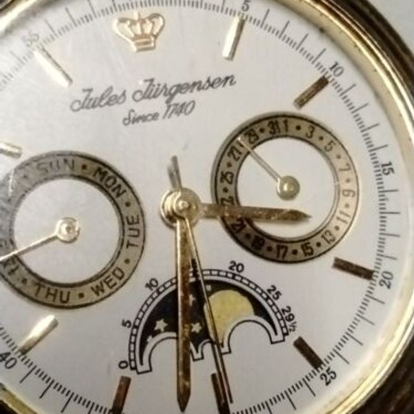Vintage Quartz Jules Jurgensen Day Date With Moon Phase. West Germany ...