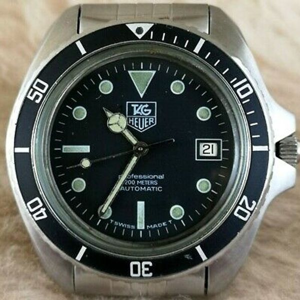 Rare!! TAG HEUER 1000 844/5 AUTOMATIC MONNIN Style All Stainless Steel ...
