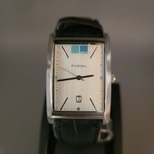 Mens RARE Fossil Arkitekt Tank Watch stainless steel 8" Wrist ...