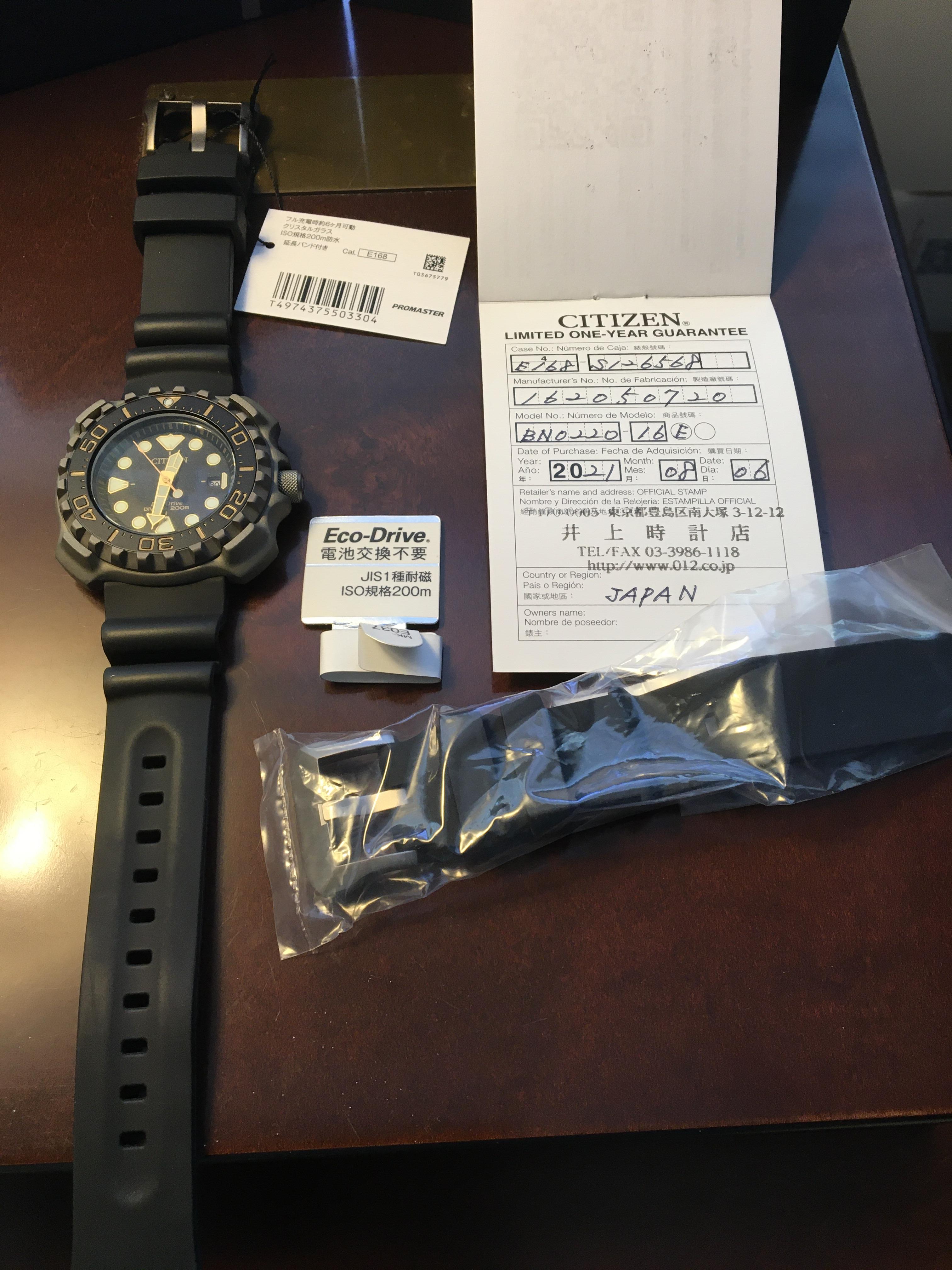 FS: Citizen BN0220-16E Blasted Titanium 200m Diver | WatchCharts