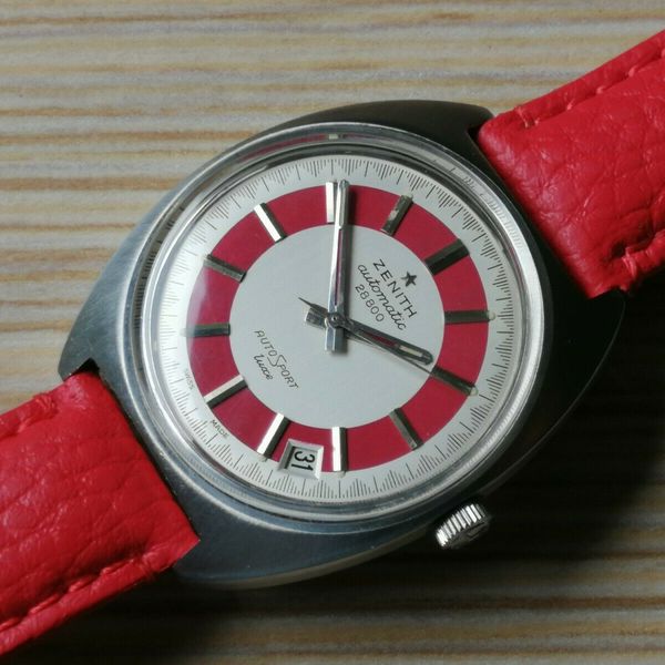 Zenith AutoSport luxe Automatic 28800 cal. 2562 pc RED - Excellent and ...