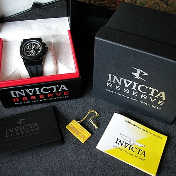 FS: Invicta Reserve Akula Mid-Size - Black PVD - Black Dial - Thick ...