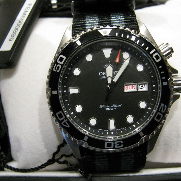 **Sold**ORIENT RAY-BLACK DIAL WITH 2 NATO STRAPS | WatchCharts Marketplace