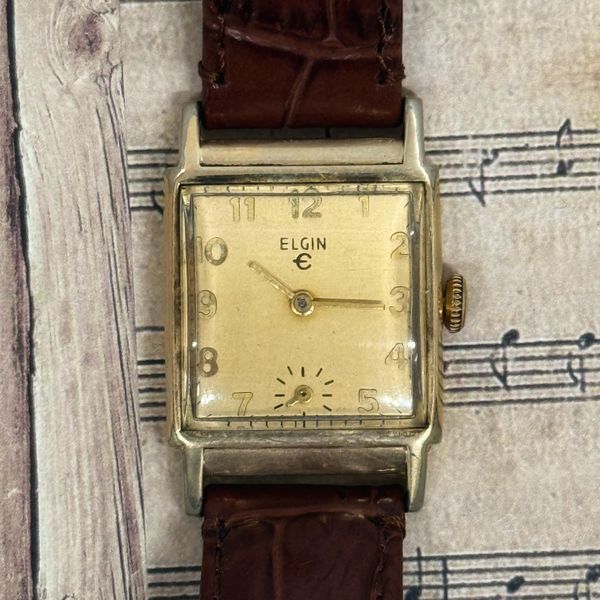 [WTS] ELGIN TANK SUB-SECONDS 10k GOLD ROLLED MANUAL WINDING ...