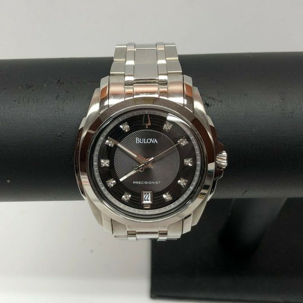 Bulova Precisionist Men's Diamond Accent Watch Model 96D110 ...