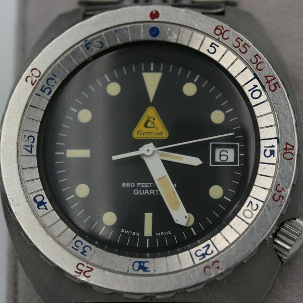 Dive – RARE Vintage DOXA / CRESSI SUB Quartz – 300m Diver Watch w/ BOR ...