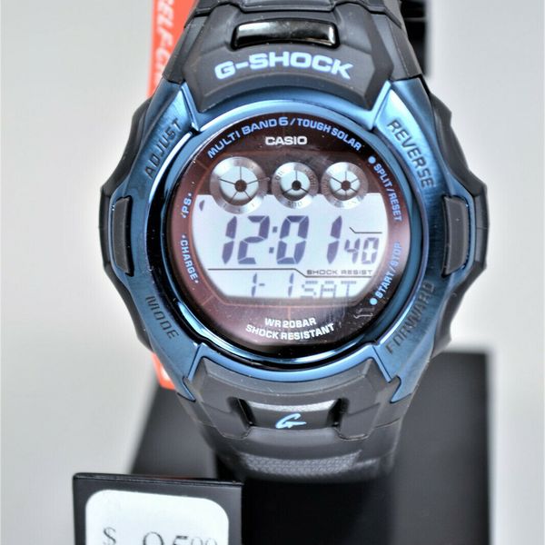 Casio G-Shock Men's Tough Solar Blue Dial Black Resin Strap 46mm Watch ...