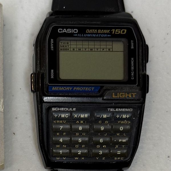 Vintage Casio Data Bank 150 Calculator Watch DBC-150 (1477) Needs ...
