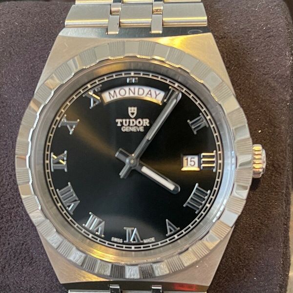 *EXCLUSIVE* 2020 TUDOR ROYAL DAY-DATE BLACK DIAL WATCH 28600 W/BOX CARD ...