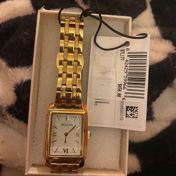 Bulova 97P140 20.5mm Gold Stainless Steel Women's Wristwatch ...