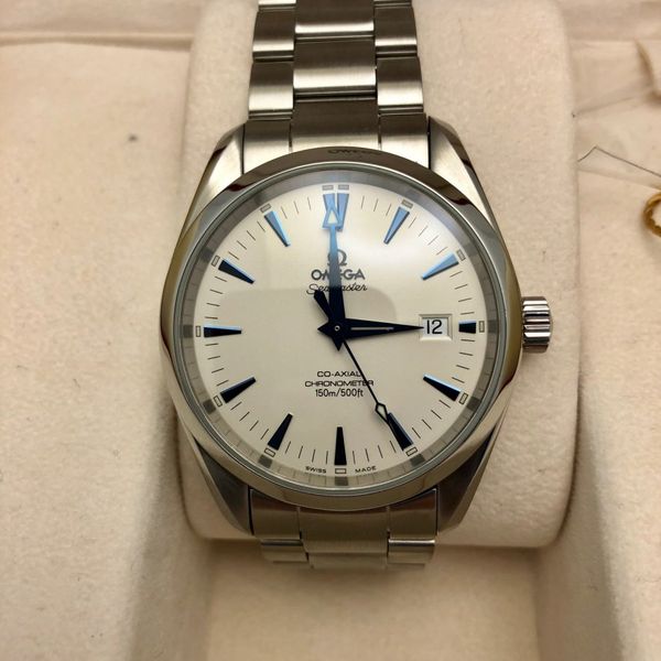 SOLD Omega Seamaster Aqua Terra 2503.33 - 39mm blue accent white dial ...
