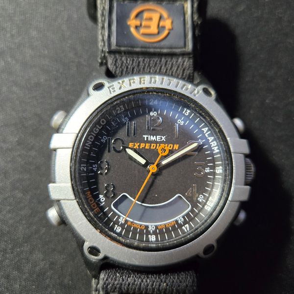 Timex Expedition Wristwatch Analog Digital Indiglo Alarm WR 100M ...