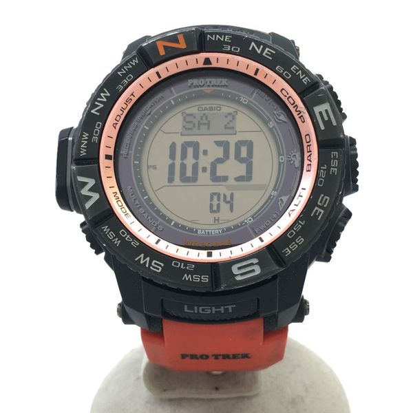 [Used] CASIO Solar watch / PRO TREK / Digital / Rubber / CLR / ORN ...