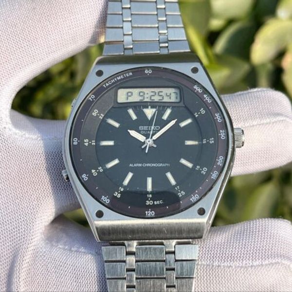 Vintage Seiko "Burke Aliens" Ana/Digi Chrono-Alarm Japan Quartz Watch ...