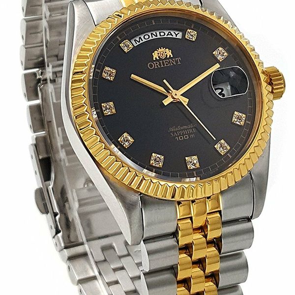 ORIENT "President" Classic Automatic Sapphire Watch Two Tone Gold ...