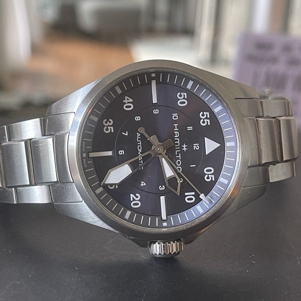 Hamilton Khaki Aviation Pilot Auto 36mm Blue Dial Watch H76215140 ...