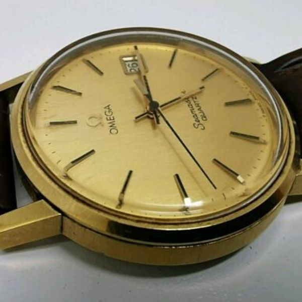 Omega Seamaster Mens Vintage Quartz Watch 34mm Cal.1342 | WatchCharts ...