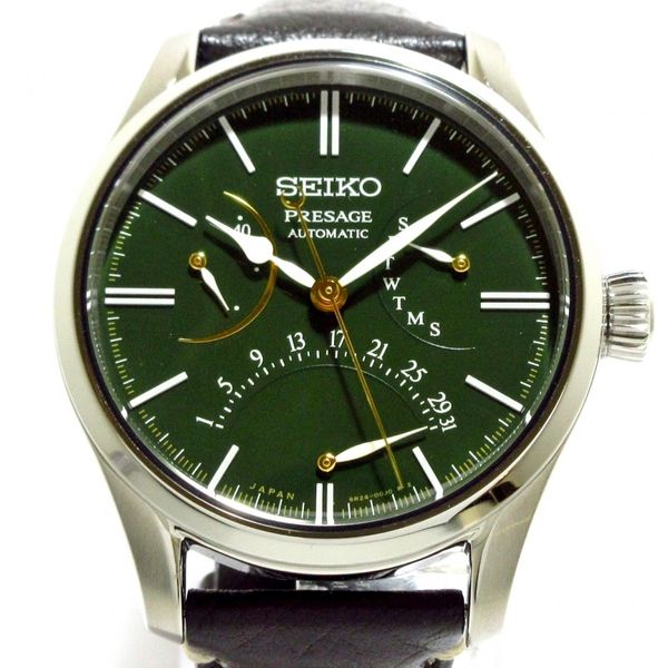 [New] [Used] SEIKO PRESAGE watch SS x leather strap/lacquered dial ...