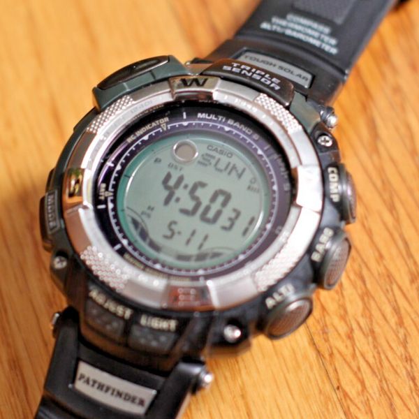 Casio Paw-1500 Tough Solar Radio Watch Pathfinder Triple Sensor ...