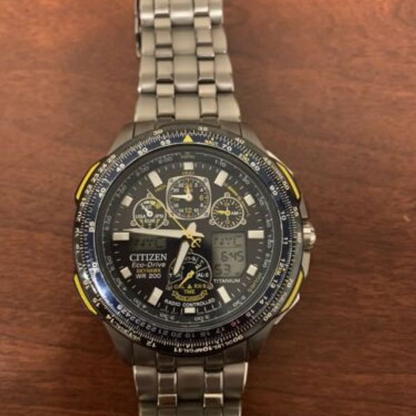 Citizen SKYHAWK BLUE ANGELS U600-S055521 Eco-drive radio wave men's ...