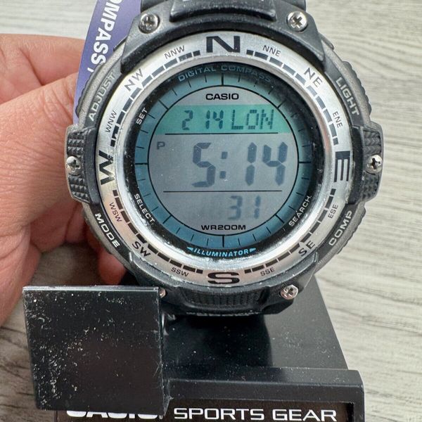 Casio Men's SGW100-1V Twin Sensor Digital Black Watch | WatchCharts ...
