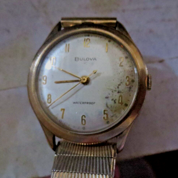 Vintage Bulova 1950 11AFC 17 Jewels Mechanical Men's Watch Gold Plated ...