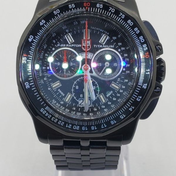 Luminox F-22 Raptor Black Titanium Men's Quartz Watch XA.9272 ...