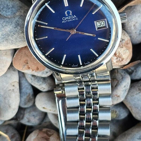 VINTAGE OMEGA BLUE DIAL MEN'S AUTOMATIC WATCH 1979 | WatchCharts ...