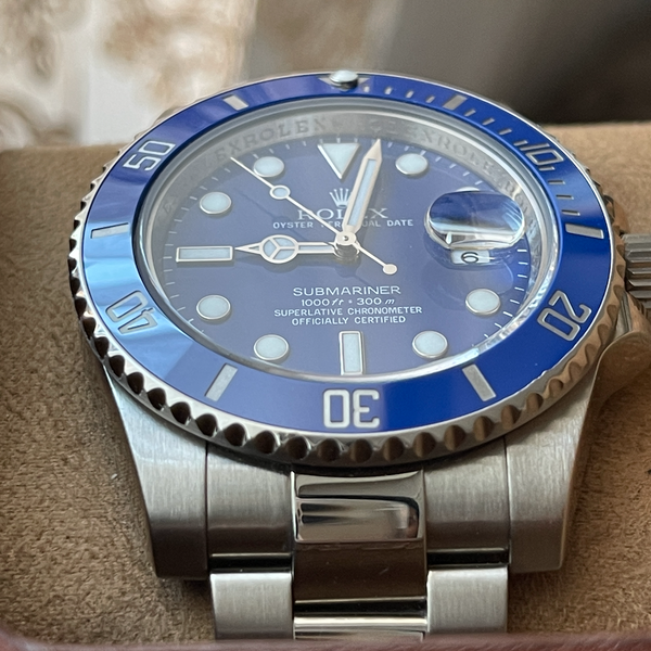 Rolex “Smurf” Submariner 18K White Gold Blue Ceramic Watch Full Set ...