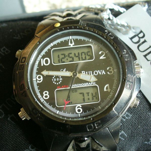 Bulova 98C59 LCD/Digital/Analog Watch w/Case | WatchCharts Marketplace