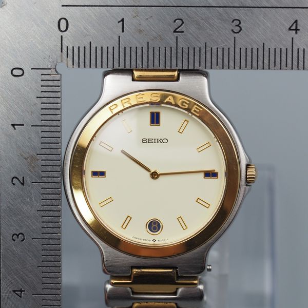 [NEAR MINT] SEIKO Presage 9539-6000 Quartz Cream Dial Mens Vintage ...