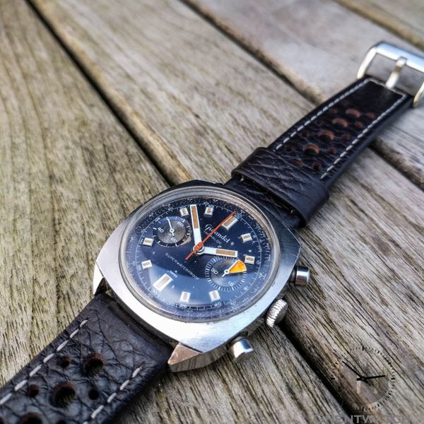 FS: Vintage (60s) Gigandet Chronograph / Steel/ Radium-patina/Ink Blue ...