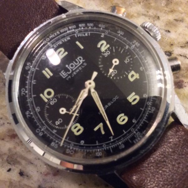 FS: Vintage 1960s Le Jour Chronograph Venus 188 watch | WatchCharts ...