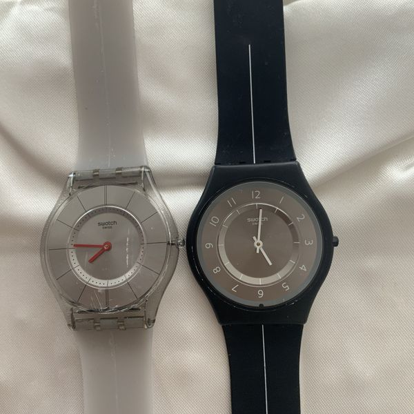 VINTAGE Black Swatch Skin watch Gray Face/Gray swatch gray face | WatchCharts Marketplace