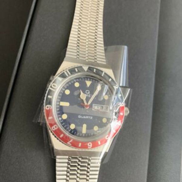 Timex Q Reissue 38mm Pepsi Bezel Stainless Steel Quartz Watch - Sold ...