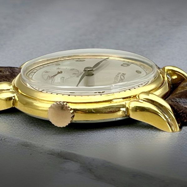 VTG ROLEX MARCONI SILVER DIAL GOLD PLATED CASE Ã 35mm 1930 ART DECO ...