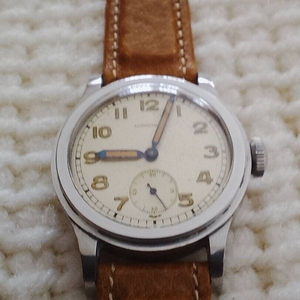 Rare 1941 Vintage Longines Fixed Lug Sub Seconds Dial Blued Hands Tre ...