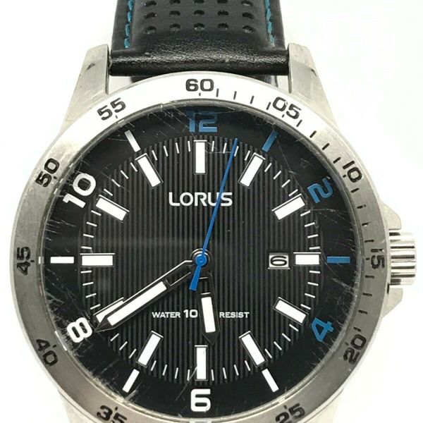 Lorus by Seiko PC32-X120 Gents Chronograph Watch Original Black Leather ...
