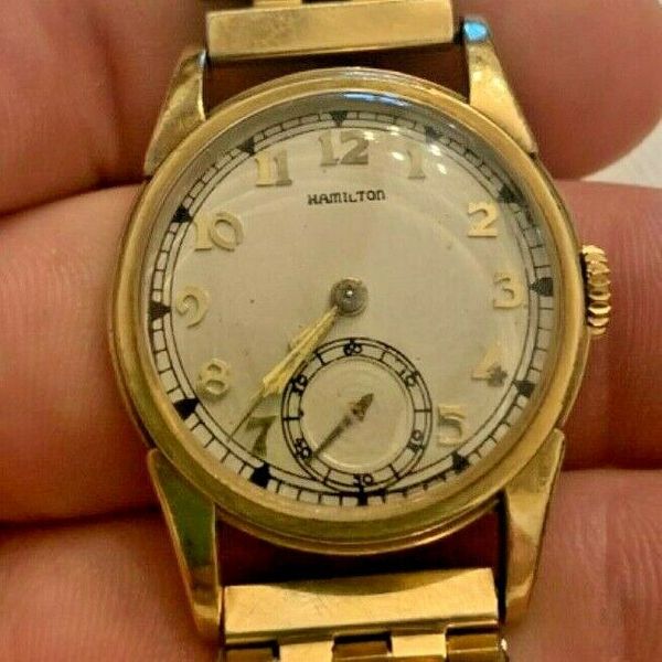 Vintage Rare Hamilton Endicott 987A 10K Gold Filled Watch & Band 17 ...