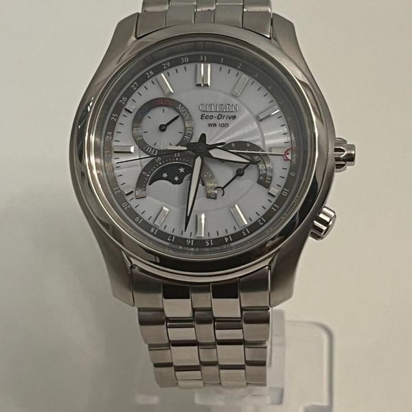 DISPLAY MODEL CITIZEN ECO DRIVE MOON PHASE CALIBRE 8651 CLASSIC WATCH ...