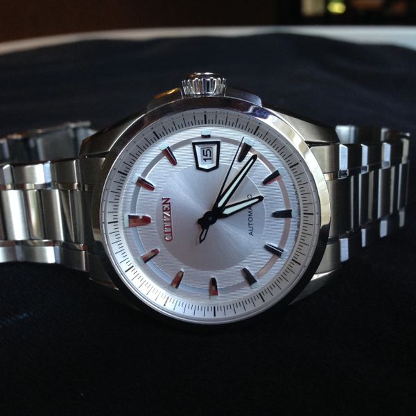 FS: Citizen Signature Grand Classic automatic watch - white dial, blued ...