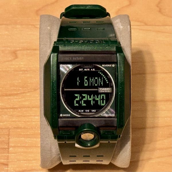 Casio G-Shock G-8100A-3 Vintage Green Negative Display Men's Digital ...