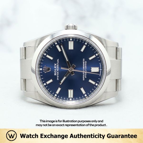 New Dec 2024 Rolex Oyster Perpetual Oyster 126000 OP Bright Blue Dial ...